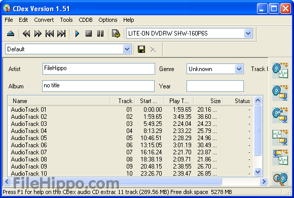 CDをMP3に変換「CDex」: Diarylog